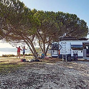 Thule Van Ladder - 9 Steps - 8.5Ft Extension - Telescoping Van Ladder - Easy Close System - EN:131 Compliant