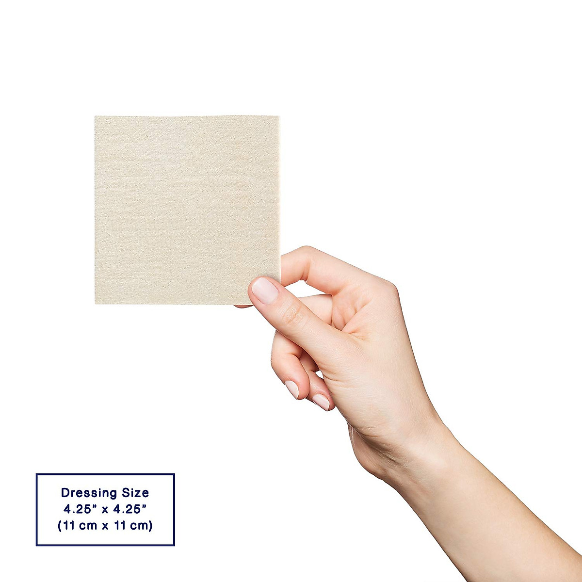 MedHeal Silver Calcium Alginate Ag Sterile Highly Absorbent Antibacterial Dressing, 4.25"x4.25", 5 dressings/Box, MedHeal by MedvanceTM