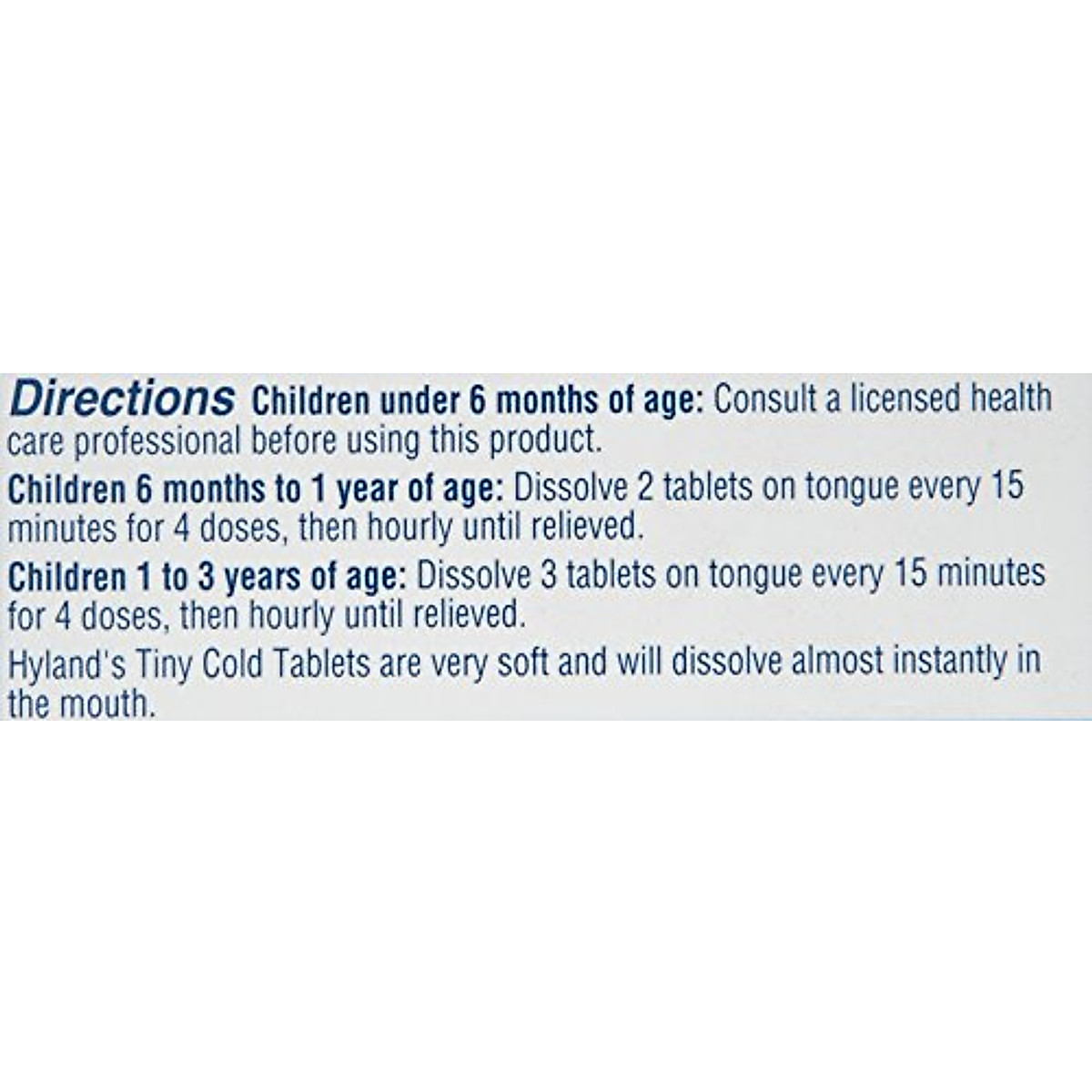 Hyland's Baby Tiny Cold Tablets, Natural Relief of Runny Nose, Congestion, and Occasional Sleeplessness Due to Colds, 125 Quick-Dissolving Tablets (Pack of 2)