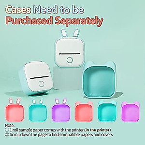 Memoking Mini Sticker Printer T02 Thermal Portable Bluetooth Pocket Phone Printer, for DIY Journal, Photos, Notes, Children Women Gifts, Compatible with iOS & Android, Green