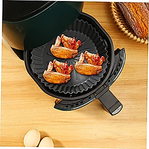 Angoily Fryer Silicone Bakeware Air Fryer Toaster Oven Air Fryer Silicone Pot Silicone Mat for Air Fryer Air Fryer Parchment Paper Baking Tool Air Fryer Silicone Mat Kitchen Air Fryer Pad