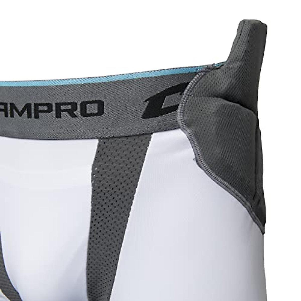 CHAMPRO Adult Tri-Flex 5-Pad Integrated Girdle WHITE , GREY INSET , 2X-Large