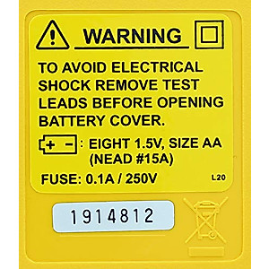 IDEAL INDUSTRIES INC. 61-796 Earth Ground Resistance Tester, 3-Pole, Carrying Case Included,Yellow,Green,Red