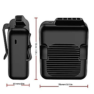 CAZOKASI Personal Fan Portable Waist Clip Fan Rechargeable Working Cooling Fan Hand Free Personal Fan Wearable Cooler Fan for Traveling Working Outdoor Office (6000mAh)