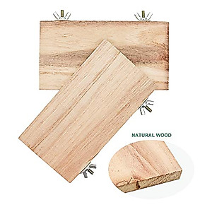 4 PCS Bird Perch Stand Platform Toy, Natural Wood Parrot Perch Stand Stick Play Exercise Gym Bird Cage Accessories Toys for Parrot, Budgies, Parakeet, Cockatiels, Conure, Lovebirds (Style 1)