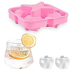 Ice Cube Trays ， Tray Balls, Ice Cube Mould Ice Trays Long Ice Cube Tray Ice Cube Trays Large Silicone Ice Tray Silicone Ice Cube Tray Ice Ball Mould Silicone Ice Cube Trays Gray,One Size (Color : Pi