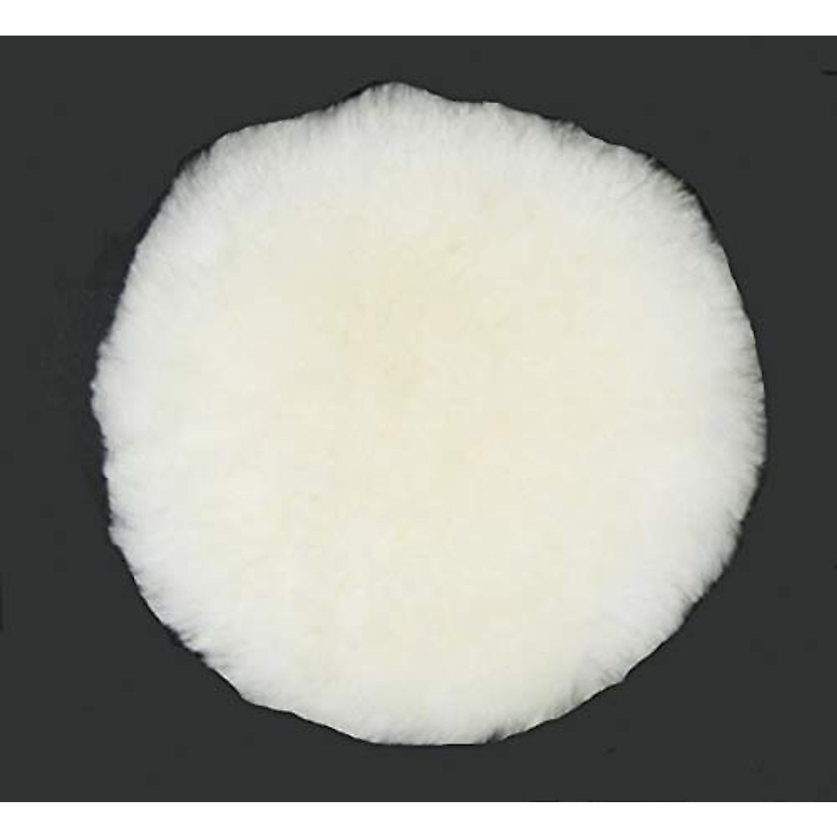 INZOEY Sheepskin Wool Polishing Pad 4 Inches Soft Buffing Pads with Hook and Loop Back Wool Cutting Pad for Car, Furniture, Glass and So On (Pack of 10)