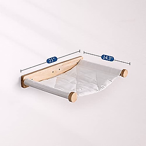 Furmia Cat Wall Hammock, Cat Wall Shelves, Cat Wall Furniture, Cat Wall Bed, Modern Wall Mounted Cat Shelves for Cats up to 40 lbs