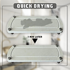 HAIS Sink Caddy Instant Dry Organizer for Kitchen and Bathrom Natural Diatomaceous Earth Stone with Stainless Steel Feet (White) (1 Pack)