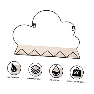 Amosfun Hanging Storage Racks Wall Mounted Shelf Wall Mounted Floating Shelves Hanging Holder Wall Storage Floating Shelves Storage Shelves Wall Shelf Storage Shelf Decor Wooden