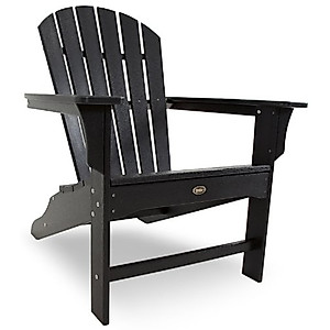 Trex Outdoor Furniture Yacht Club Shellback Adirondack Chair in Charcoal Black