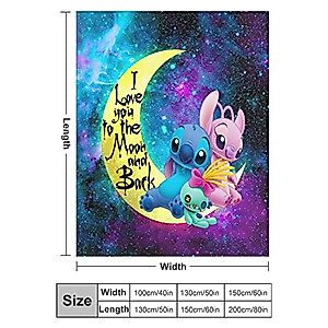 Hiccickm Cute Throw Blanket for Girls,Lightweight Cartoon Blanket Plush Flannel ​Blanket for Boy Adults Bed Chair Car Sofa Couch Bedroom 50"x40"