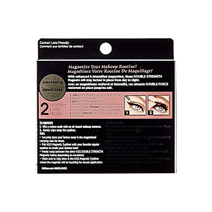 KISS Magnetic Lashes, Tempt, 1 Pair Synthetic False Eyelashes With 5 Double Strength Magnets, Wind Resistant, Dermatologist Tested Fake Lashes Last Up To 16 Hours, Reusable Up To 15 Times Black