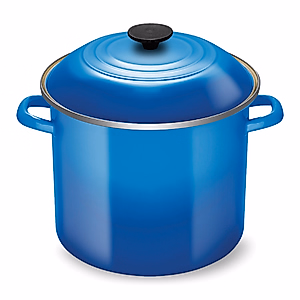 Le Creuset Enamel-on-Steel Covered Stockpot, 10-Quart, Marseille