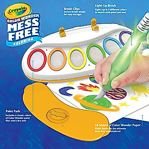 Crayola Color Wonder Magic Light Brush, Mess Free Painting, Gift for Kids, 3, 4, 5, 6