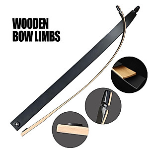 D&Q Bow and Arrow for Adults Takedown Recurve Bows Hunting Bow Archery Set Adult Longbows Kit 56" 30-50lb Right Hand Bow Aluminum Alloy Riser for Beginner and Professional Hunting Shooting（Black,50lb