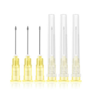 20G 5/8 Inch Luer Lock Disposable Needle with Cap for Lab Supplies, 100 Pack 16mm Industrial Injection Accessories