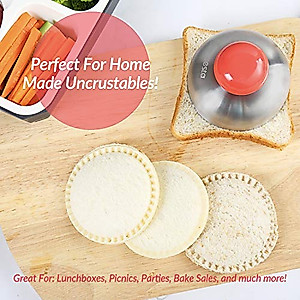 Sandwich Cutter and Sealer for Kids Uncrustables Maker, Food-Grade 304 Stainless Steel DIY Sandwich Decruster Bento Box Lunch Sandwich Cutter for Kids, Boys and Girls Back to School