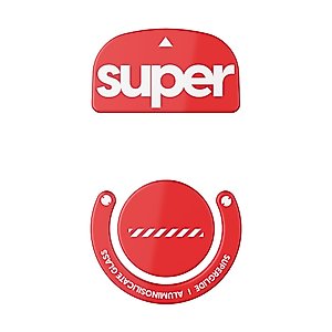 Superglide2 - New Controllable Speed Textured Surface Smoothest Mouse Feet/Skates Made with Ultra Strong Glass Smooth and Durable Sole for Logitech G Pro X Superlight1 [Red]