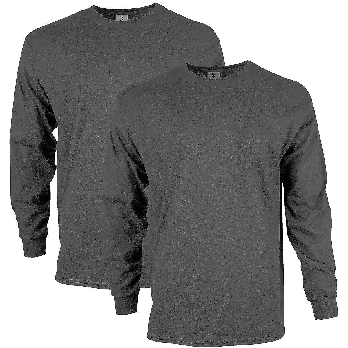 Gildan Men's Ultra Cotton Long Sleeve T-Shirt, Style G2400, Multipack, Charcoal (2-Pack), X-Large