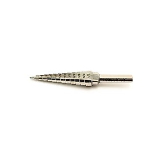 TEMO M35 Cobalt Double Flute Step Drill, 13 Size From 1/8 Inch To 1/2 Inch, 1/4 Inch Shank