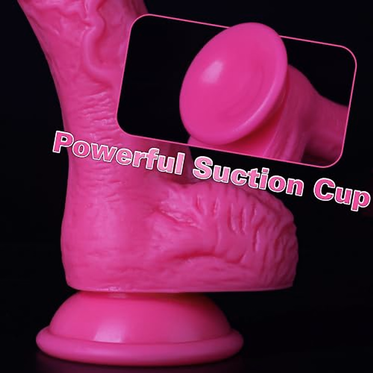 Clear Realistic Dildo, 7.3 Inch Feels Like Skin Body-Safe Material, with Strong Suction Cup for Hands-Free Play, Adult Sex Toys Suitable for Women Men Gay ＆ Couple