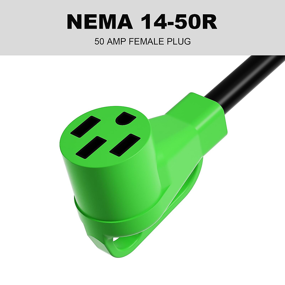 oviitech NEMA L5-30P to NEMA 14-50R RV Generator Adapter Power Cord, 250V, SJTW 10AWG*3C,30Amp Male to 50Amp Female Generator Conversion Adapter, Outdoor RV Camping, 1.5Ft, Green