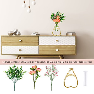 Fasjewly Artificial Flower Garland-16 Roses,7.2Ft Red Rose Vine Flowers Fake Flower Strings for Wedding,Garden Decor Home Party