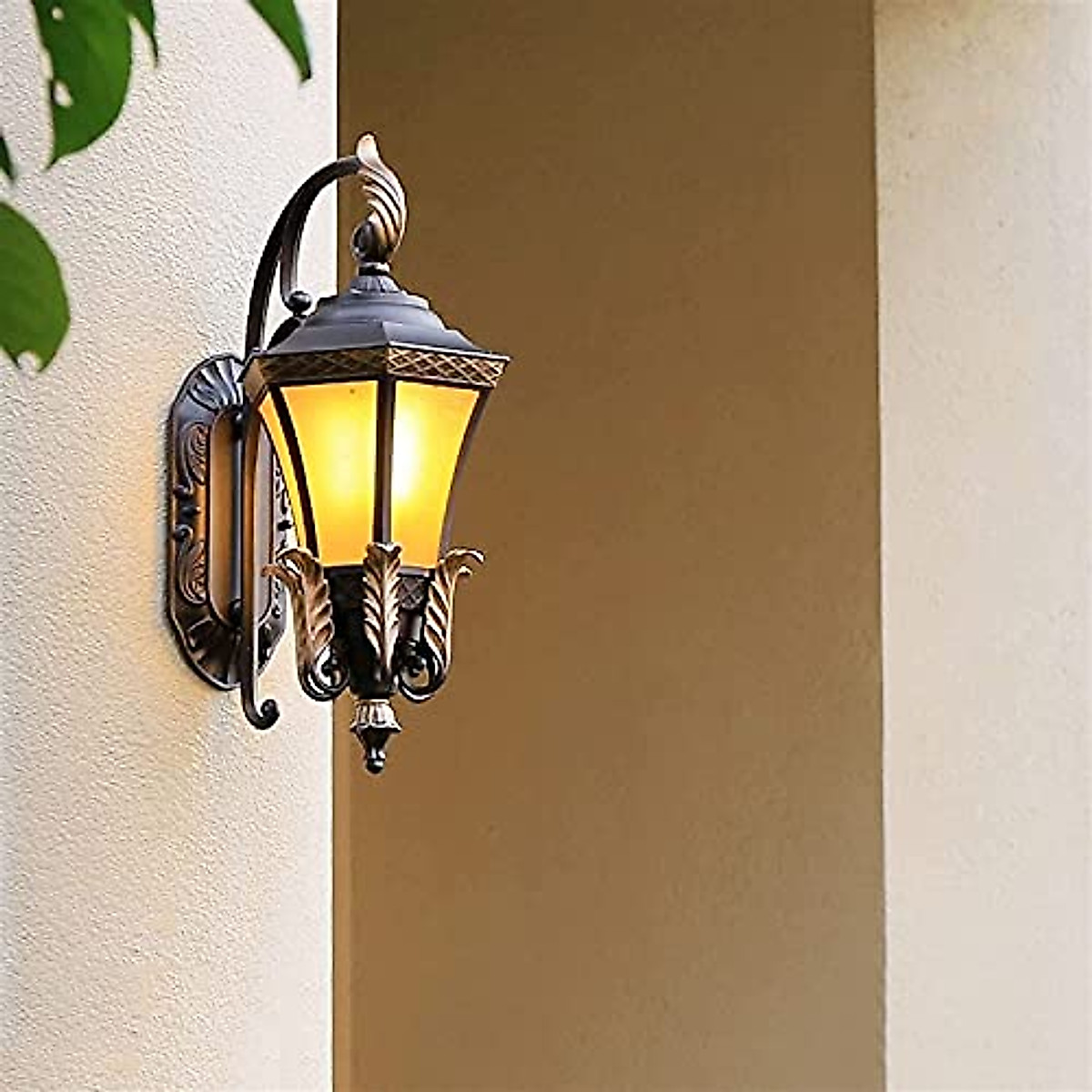 JYHZ Wall Lamp, Retro Outdoor Aisle Home Garden Patio Door Wall Lamp, Glass Wall Lamp, Reading Lamp, Farmhouse Porch Headboard Dressing Table Lighting