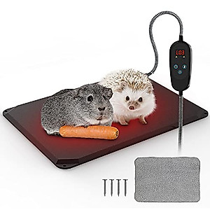 SwSun Outdoor Heating Pad for Cats with 6 Levels of Temperature Adjustment and The Timer, Waterproof PVC Outdoor Pet Heating Pad for Cat/Puppy/Older Pet/Newborn Pet/Pregnant Pet/Rabbit/Chick/Bird
