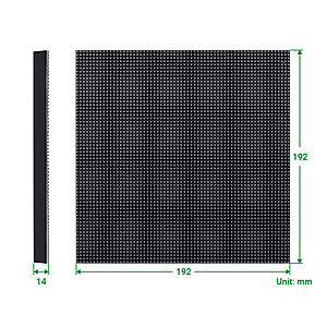 Coolwell RGB Full-Color LED Matrix Panel for Raspberry Pi and Ardui, 3mm Pitch, 64×64, 4096 Individual RGB LEDs, Brightness Adjustable