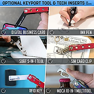 Keyport Pivot 2.0 Stainless Steel Key Organizer - Premium Key Organizer Keychain | Compact Key Holder with KeyportID Lost & Found | Minimalist Modular EDC Keychain | Stainless Steel