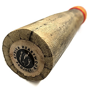Africa Heartwood Project 50" Cactus Rainstick from Chile - Authentic Handcrafted Rain Stick Musical Instrument with Rasta Yarn Wrap and Durable Sealant