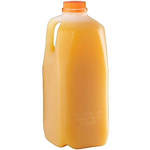 EcoQuality Empty Plastic Juice Bottles with Tamper Evident Caps 64 OZ - Half Gallon, Smoothie Bottles - Ideal for Juices, Milk, Smoothies, Picnic's and even Meal Prep Juice Containers (10)