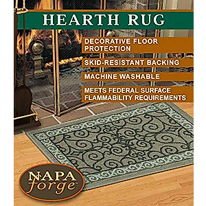 Pilgrim Home and Hearth Pilgrim 19630-1 Fireplace Hearth Rug, 27″ x 46″, Beautiful, 8 Sq Ft