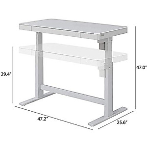 TRESANTI Adjustable Height Desk, White