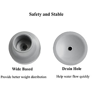 Shower Chair Tips Replacement Heavy Duty 4 Pack, Gray, 1 1/8’’ Rubber Tips for Shower Chair, Bath Chair, Shower Stool and Tub Transfer Bench, Non Slip Shower Chair Leg Tips Rubber Feet