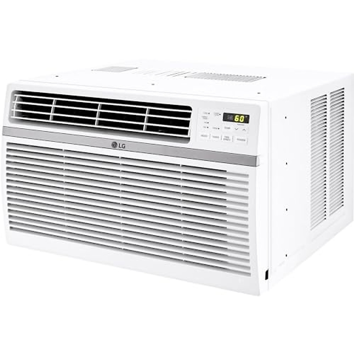 LG 8,000 BTU Window Air Conditioner, 115V, Cools 340 Sq.Ft. for Bedroom, Living Room, Apartment, Quiet Operation, Electronic Control with Remote, 3 Cooling & Fan Speeds, Auto Restart, White
