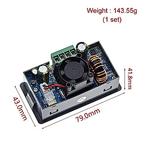 KENID DC-DC Adjustable Boost and Step Down Module 36V 6A Constant Voltage Current DC Digital Control Regulated Module 1Pcs