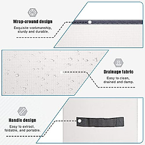 Bosuelife 3 Pack Wardrobe Clothes Organizer, 7 Grids Waterproof Mesh Jeans Drawer Closet Organizers and Storage, Dimension 14-1/4" x 9-1/2"x 8" (Compartment width: 2")