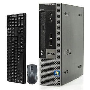 Dell OptiPlex 7010 USFF Computer Desktop PC, Intel i5 3.2GHz, 8GB Ram, 120GB SSD Drive, WiFi & Bluetooth, Wireless Keyboard and Mouse, Windows 10 Pro (Renewed)