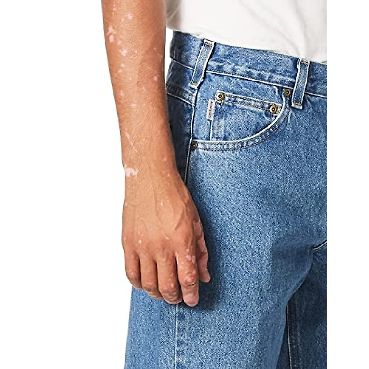 Carhartt Men's Five Pocket Tapered Leg Jean, Stonewash, 36W x 32L