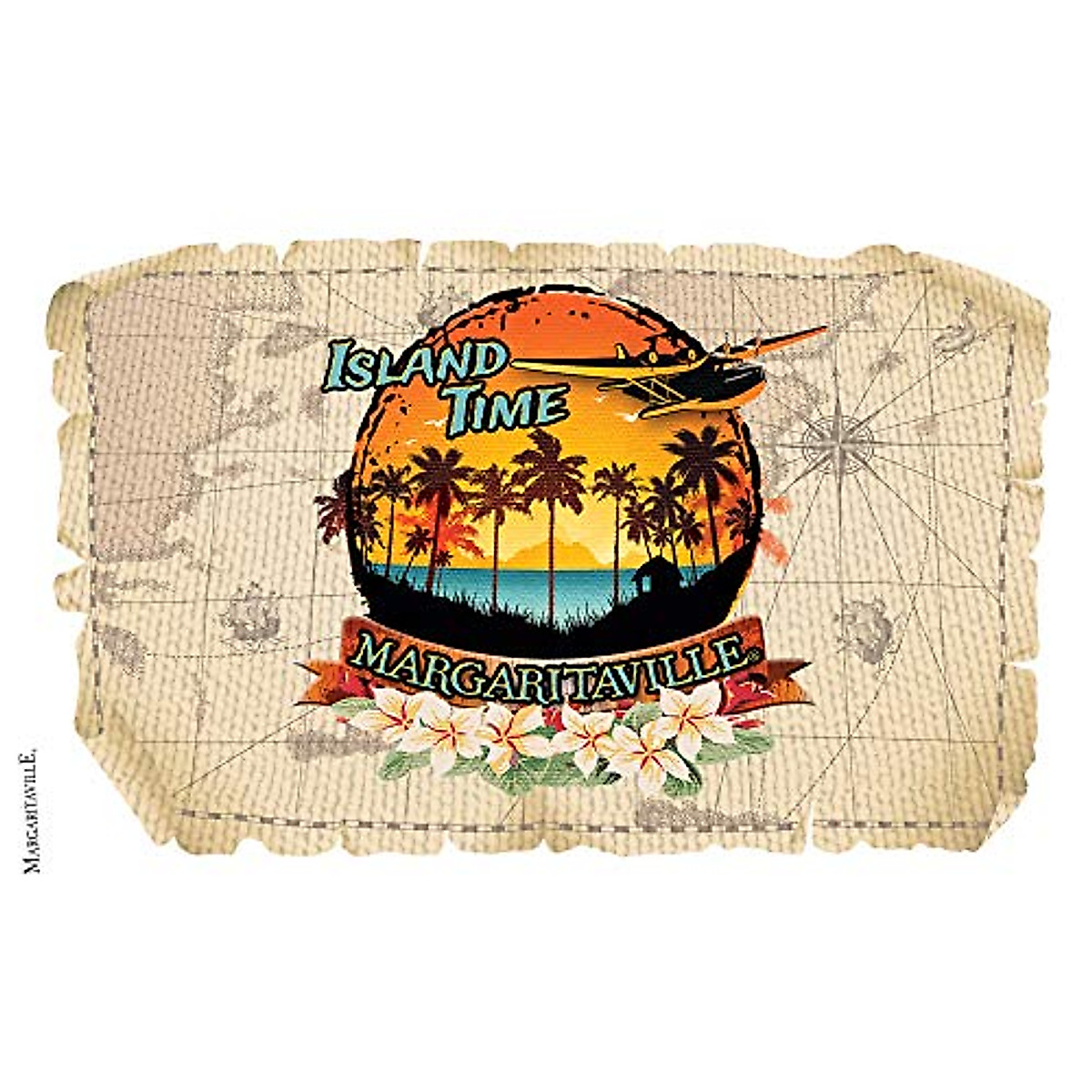 Tervis Margaritaville - Island Time Insulated Tumbler with Wrap and Turquoise Lid, 16oz, Clear