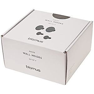 Blomus Wall Hooks 65800 Wall Hook Set, Gunmetal, 4.5 cm
