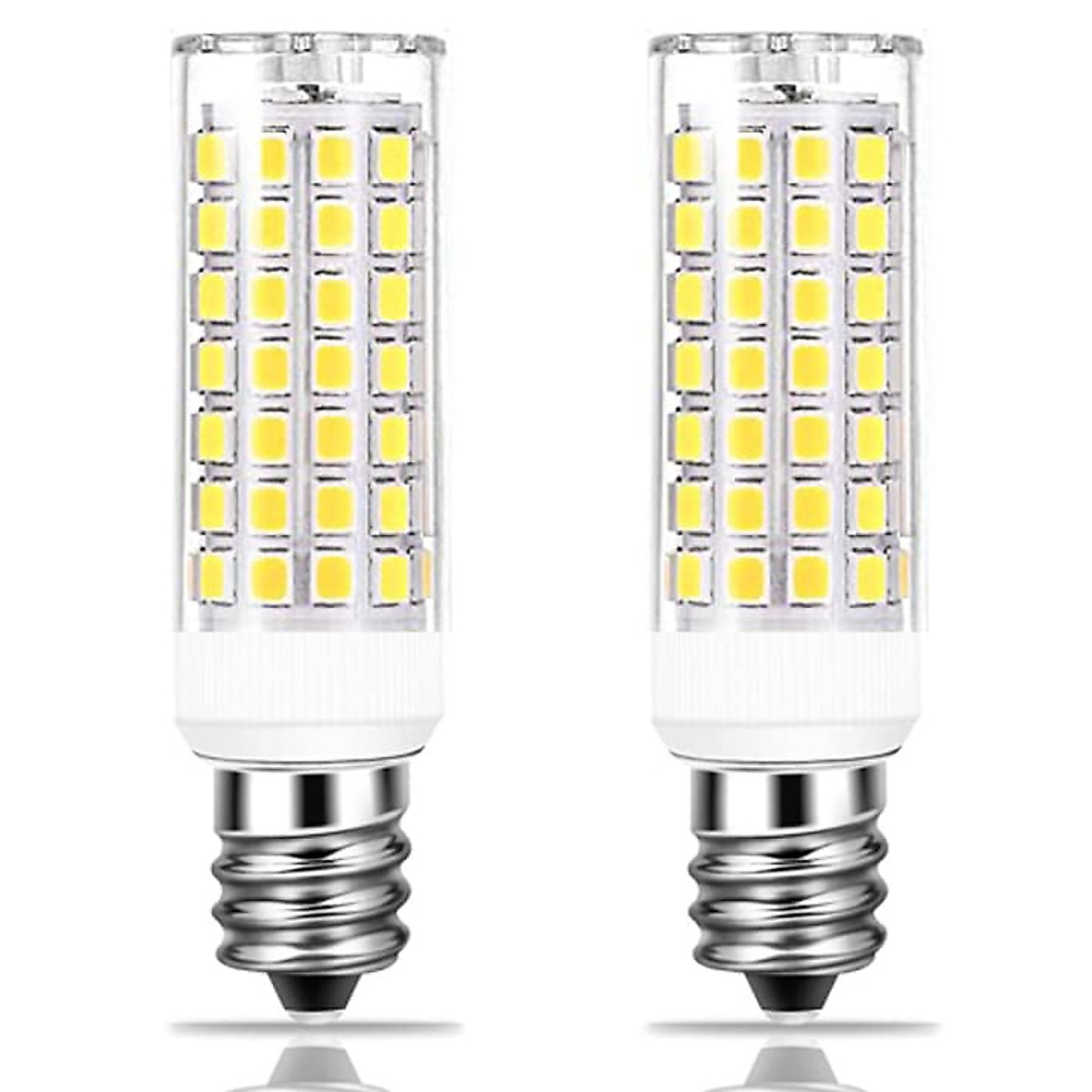 Fesd Ts E12 75 Watt Replacement LED Candelabra Bulbs C7,3000K Warm White,750LM T6 7W LED E12 Chandelier Light Bulbs for Ceiling Fan Pendant Lighting,Dimmable,2 Pack (Daylight White 6000k)