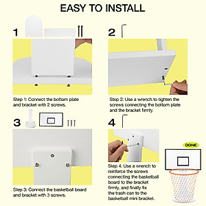 MORNING SUN Basketball Trash Can Holder, Basketball Trash Can Wooden Display (Excluding Trash Can), Garbage Bin Basketball Hoop for Home Office Kitchen Living Room