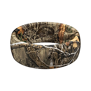 Groove Life RealTree Edge Camo Silicone Ring - Breathable Rubber Wedding Rings for Men, Lifetime Coverage, Unique Design, Comfort Fit Ring - Size 11