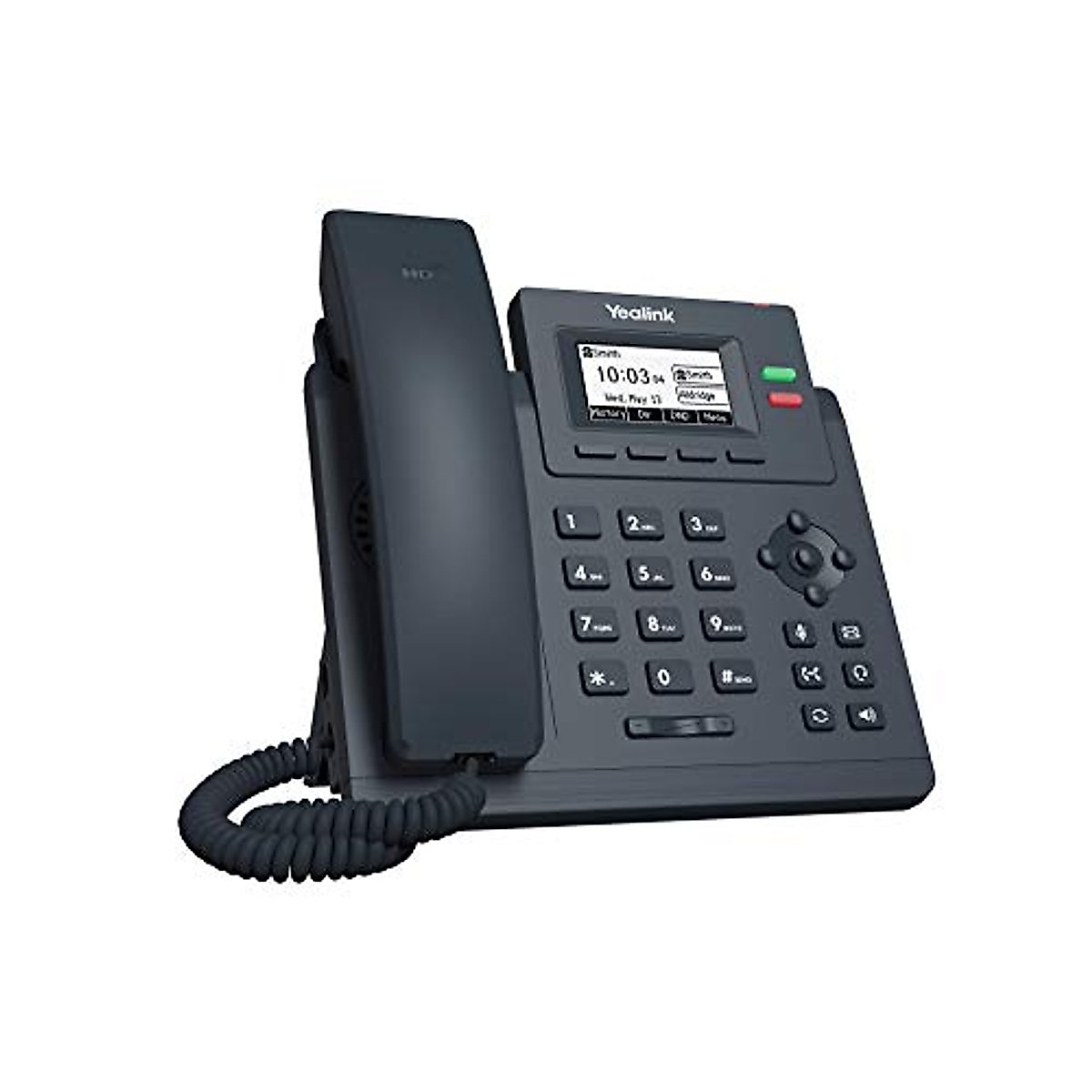 Yealink T31G IP Phone, 2 VoIP Accounts. 2.3-Inch Graphical Display. Dual-Port Gigabit Ethernet, 802.3af PoE, Power Adapter Not Included (SIP-T31G)