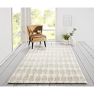 Novogratz by Momeni Novogratz Retro Collection Stockings Shag Area Rug, 5'0" x 7'6", Taupe