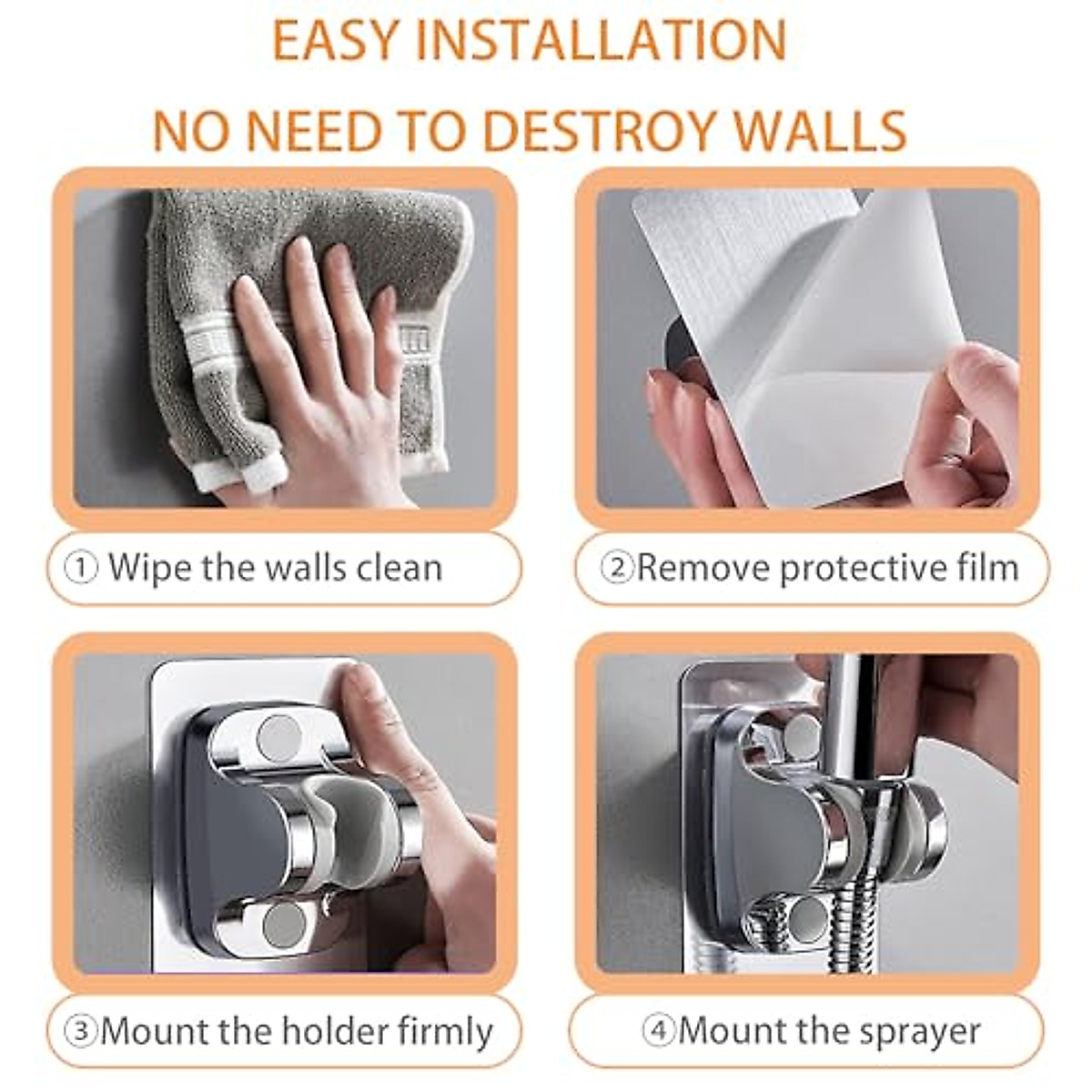 Roscid Handheld Bidet Sprayer Set, Toilet Bidet Attachment with 3-Way Faucet Diverter Bathroom Bidet WC Spray with 2M Hose, Used for Cleaning Sink, Bathroom Corner, Toilet, Personal Hygiene